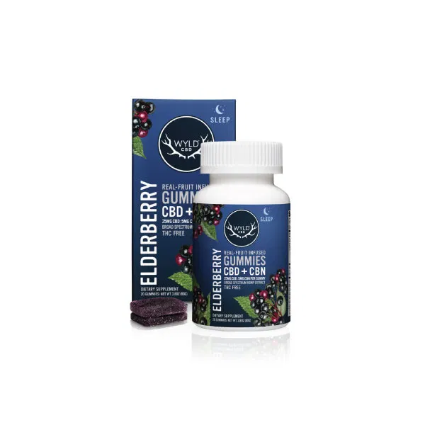 WYLD CBD+CBN Broad Spectrum Elderberry Sleep Gummies | Heal Tree CBD WYLD CBD+CBN Broad Spectrum Elderberry Sleep Gummies | Heal Tree CBD